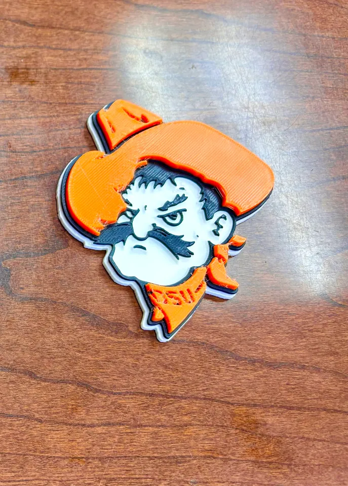 Oklahoma State Pistol Pete Head by cletus | Download free STL model ...