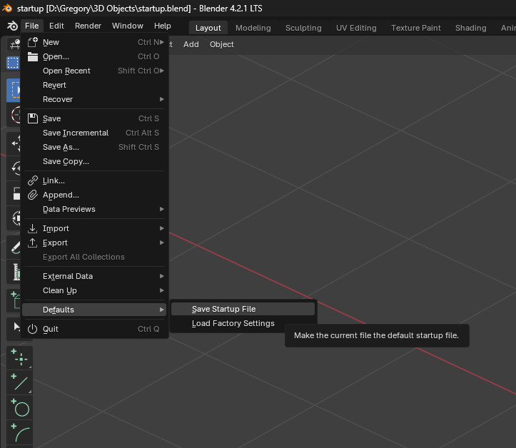 Blender Startup File for 3d Printing by Greg Sparrow | Download free STL model | Printables.com