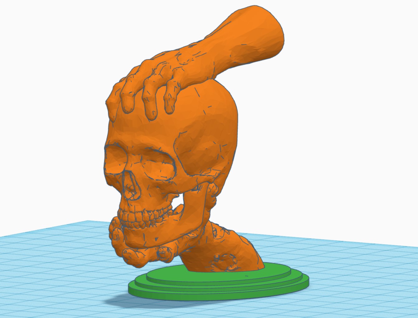 Zombie hands with skull by orangepiweb | Download free STL model ...