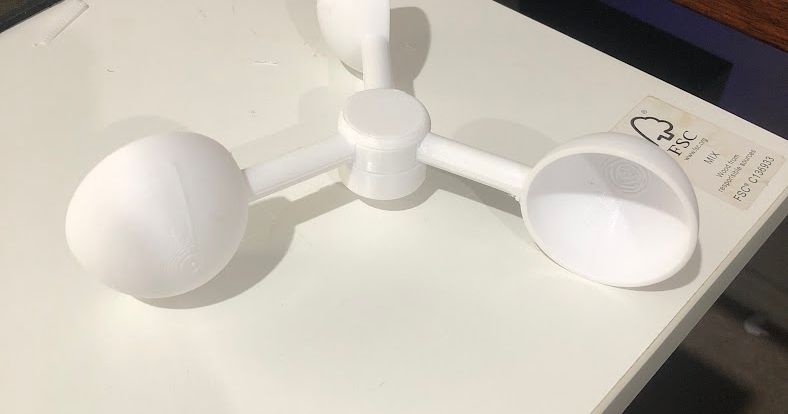Wind Anemometer cup, multi part by Spikeyboy41 | Download free STL ...