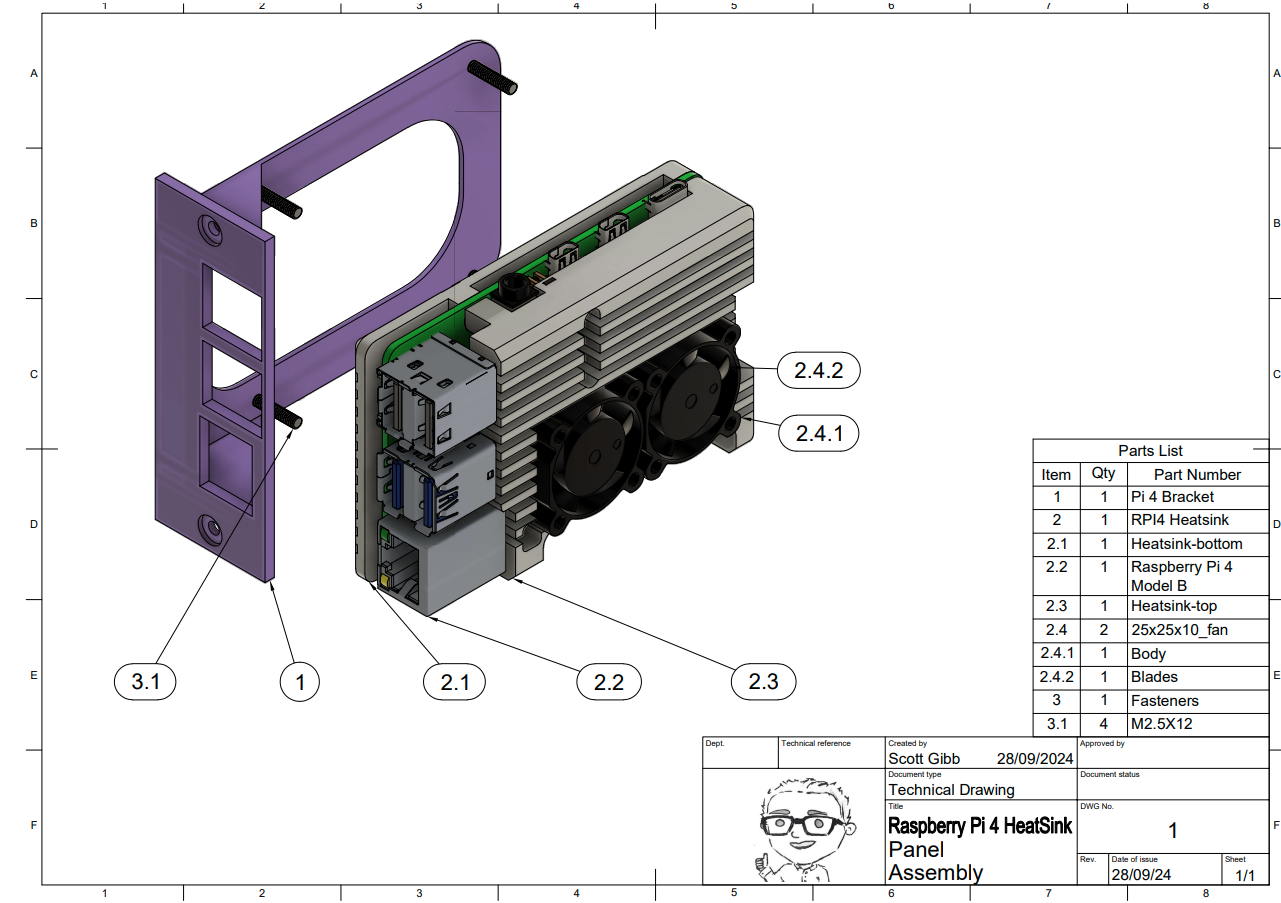 Raspberry Pi 4 Heatsink panel by Scott Gibb | Download free STL model ...