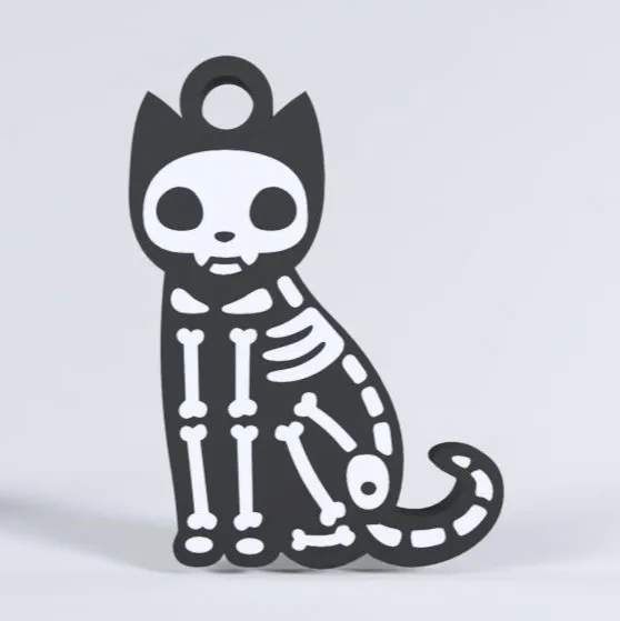 Halloween cat Keychain by Rag3d | Download free STL model | Printables.com