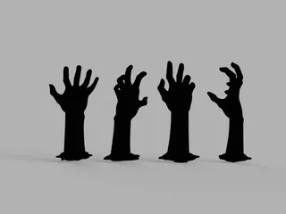 Zombie Hands Decoration by LeTTDesign | Download free STL model ...
