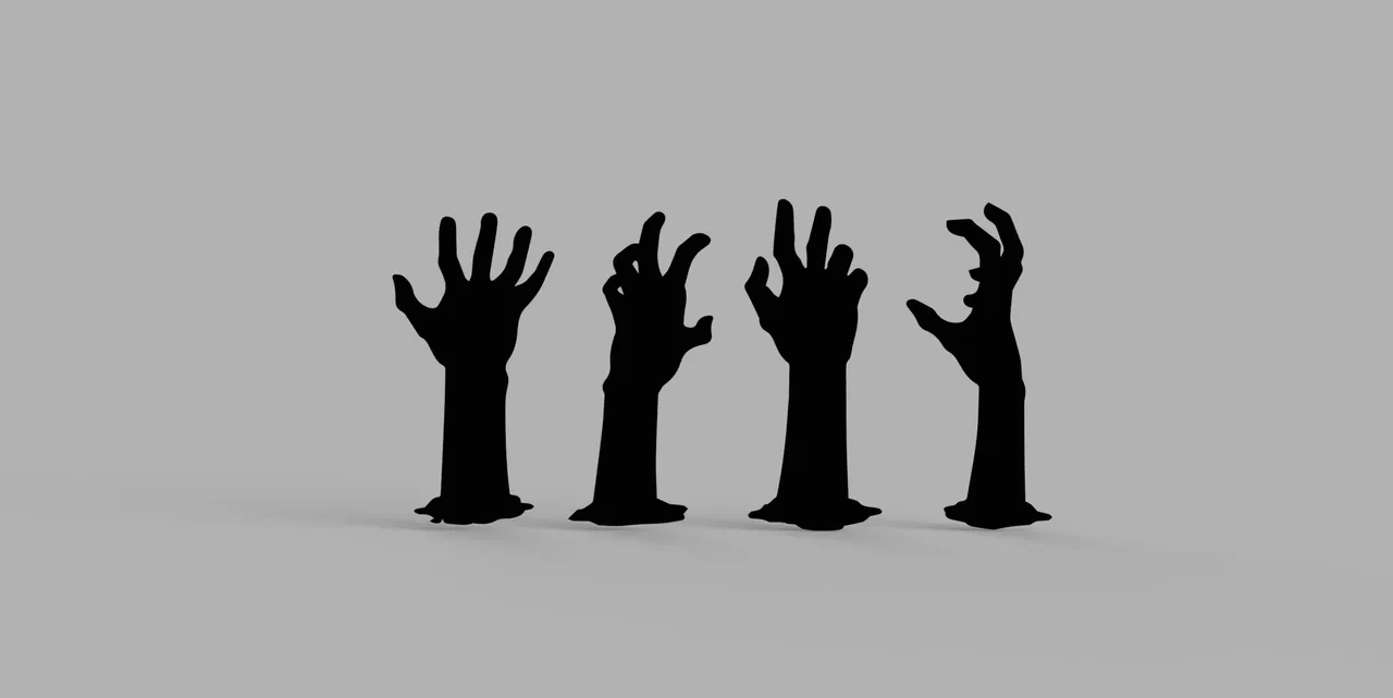 Zombie Hands Decoration by LeTTDesign | Download free STL model ...
