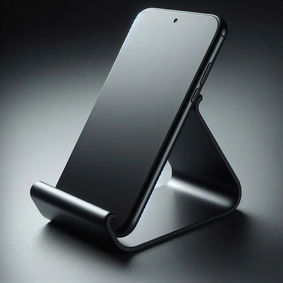 Curved Design Phone Stand, Smartphone Holder by Deltaprints | Download ...
