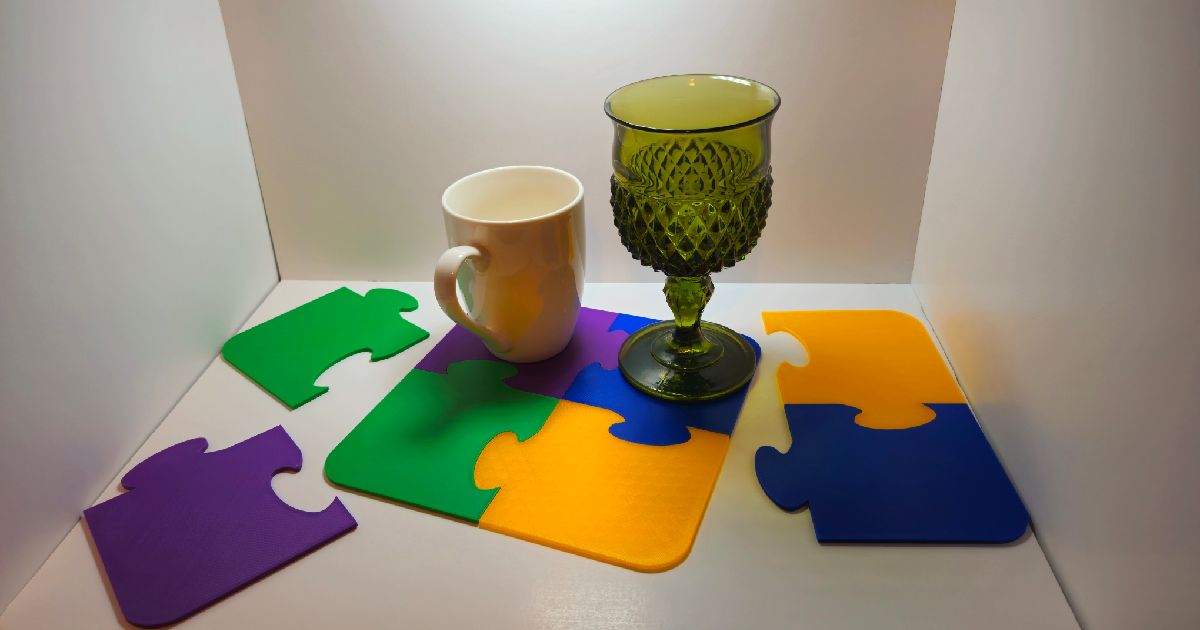 Puzzle Piece Coaster by MTFPrint | Download free STL model | Printables.com