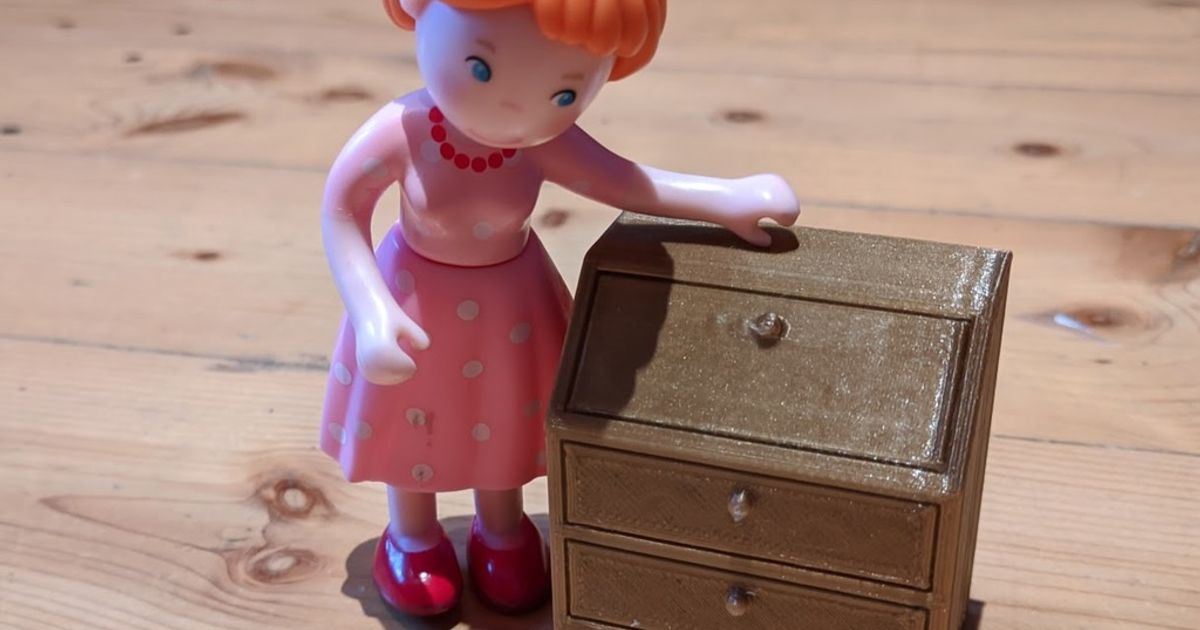 Easy print doll house furniture: secretary / secretaire / escritoire ...