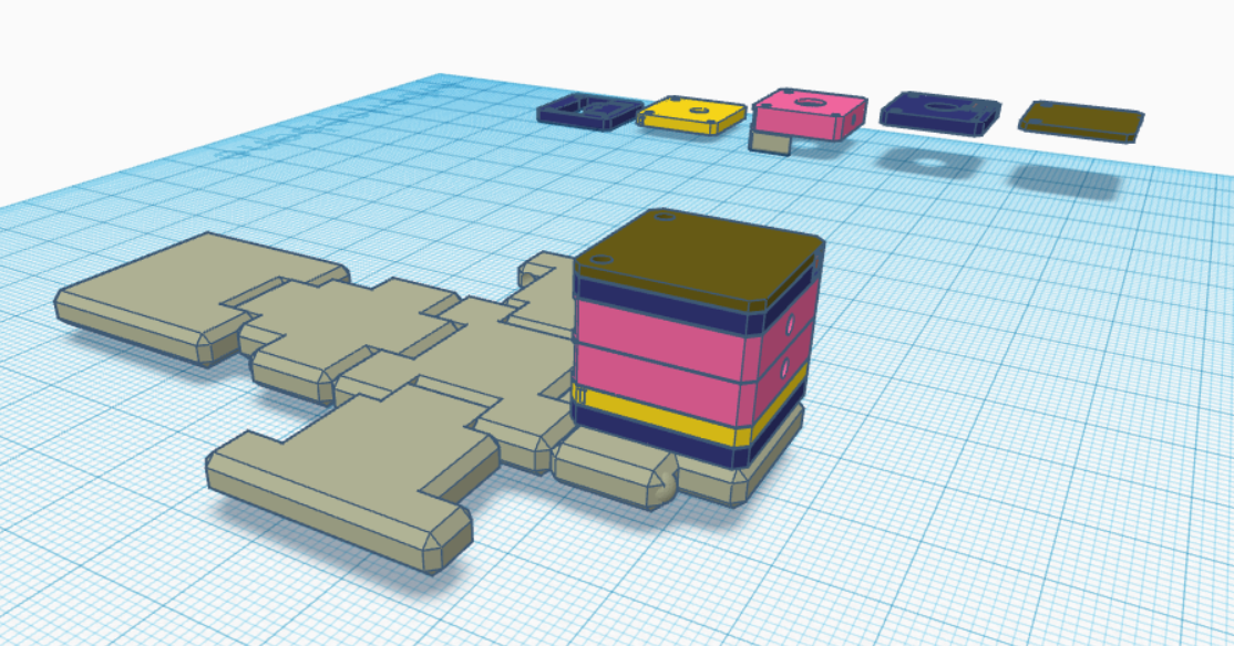 Little Cube Guy - with LED eyes by Bowtrukle | Download free STL model ...