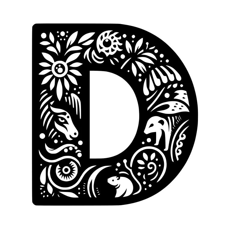 Crazy alphabet: Letter D by Nina Máčová | Download free STL model ...