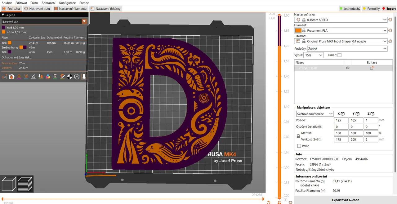 Crazy alphabet: Letter D by Nina Máčová | Download free STL model ...