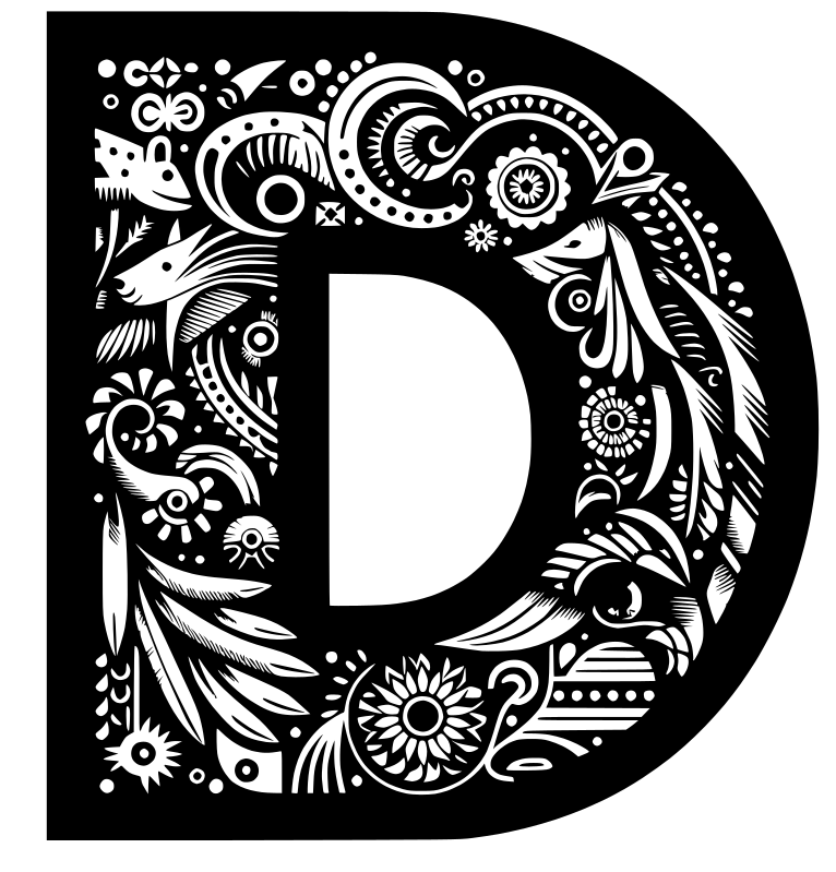 Crazy alphabet: Letter D by Nina Máčová | Download free STL model ...