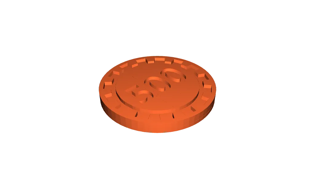 Poker chip 500 by Petar Đajip | Download free STL model | Printables.com