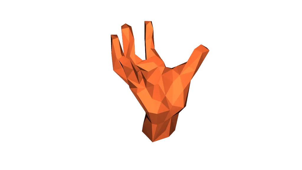 low poly hand by dark_phoenix | Download free STL model | Printables.com
