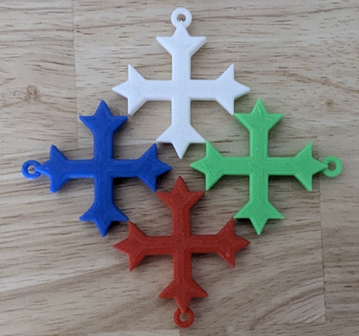Small Coptic Cross For Necklace by Coptic3DPrinting | Download free STL ...