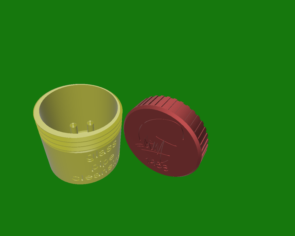 Glass pipe cleansing screwtop container by Nick Cent | Download free ...