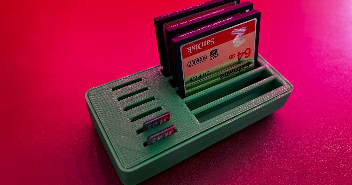 SC & Micro SD 2 Gridfinity bin topper by Rogers | Download free STL ...