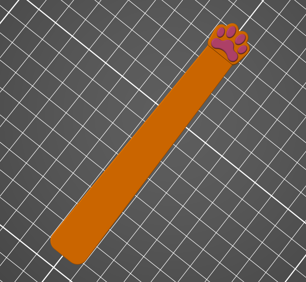 Bookmark with cat pow shape by TechnoTom | Download free STL model ...