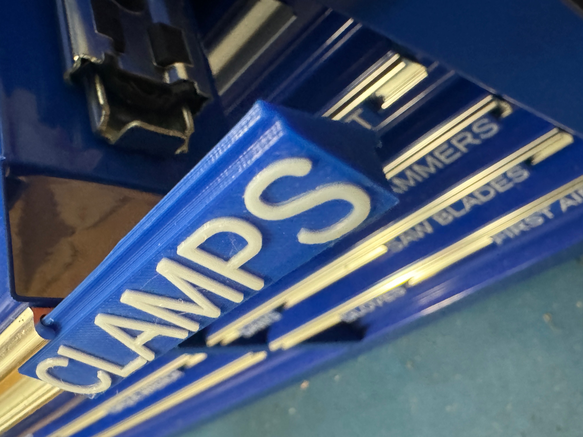 Harbor Freight U.S. General tool box/cabinet angled drawer labels par ...