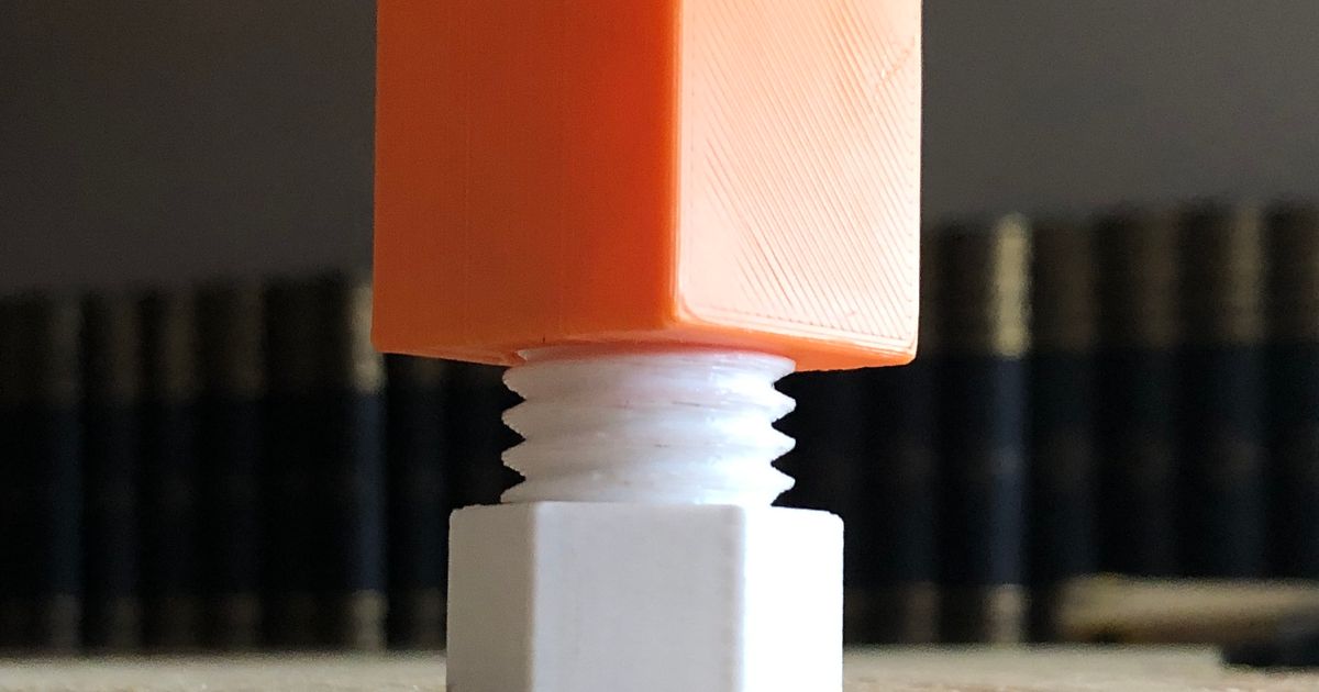 Threaded Footing Building Block by TheOddUncle | Download free STL ...