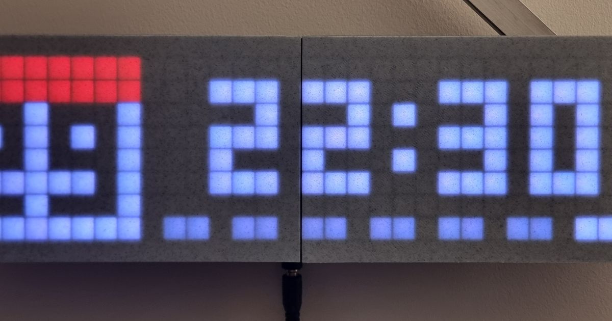 PixelClock Lid Middle - No Supports by samster395 | Download free STL ...