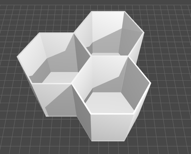 Triple hexagonal desk organizer by Eri13 | Download free STL model | Printables.com
