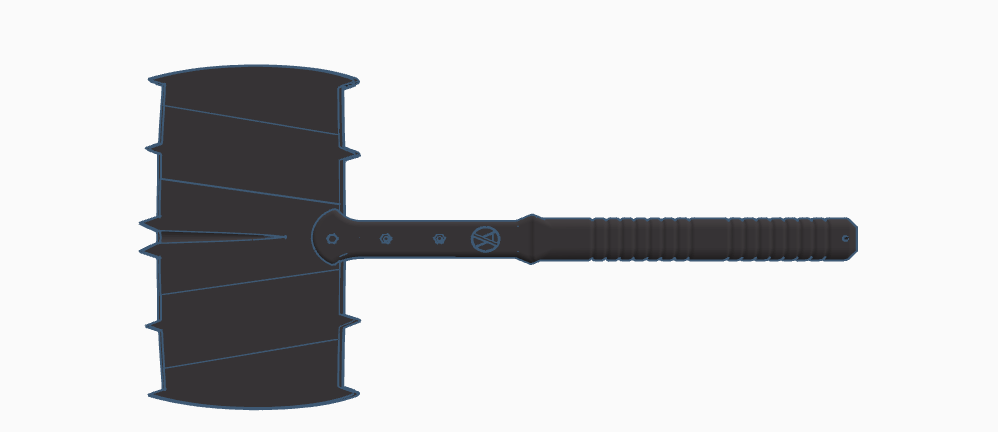 absolute batman symbol battle axe V2 by toyota | Download free STL ...