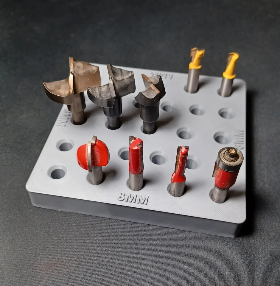 Organizador fresas / Router bit organizer by JaviG | Download free STL ...