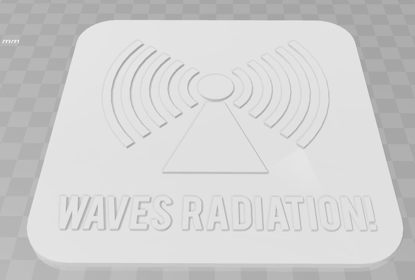 Waves Radiation Signage by Becker Thorne | Download free STL model ...