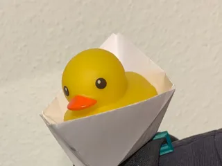 Rubber duck shoulder mount by bux | Download free STL model ...