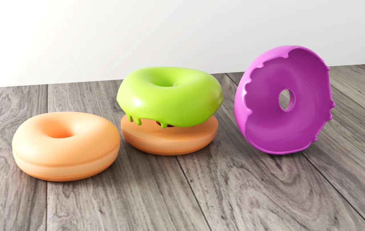Two-Color Donut for 3D Printing by hvrkh | Download free STL model ...