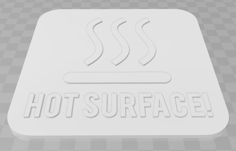Hot Surface Signage by Becker Thorne | Download free STL model ...