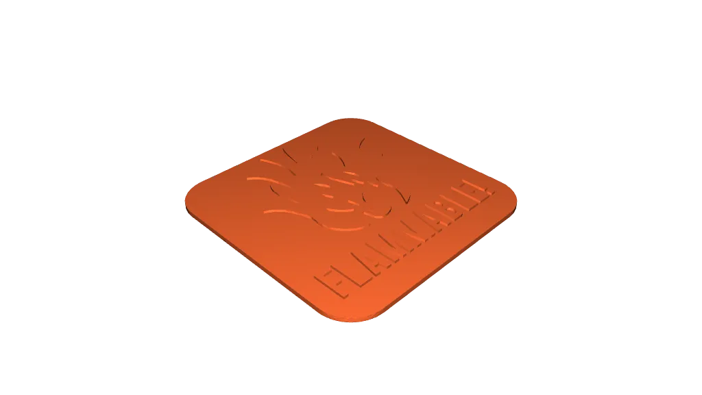 Flammable Signage by Becker Thorne | Download free STL model ...
