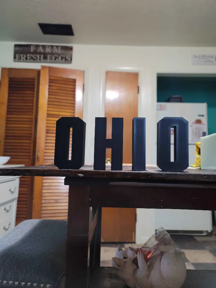 Ohio State Letters Decor by FragicZ | Download free STL model ...