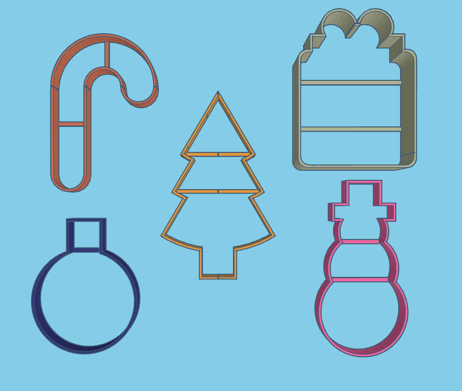 Festive Cookie Cutter Set by Graybub | Download free STL model ...
