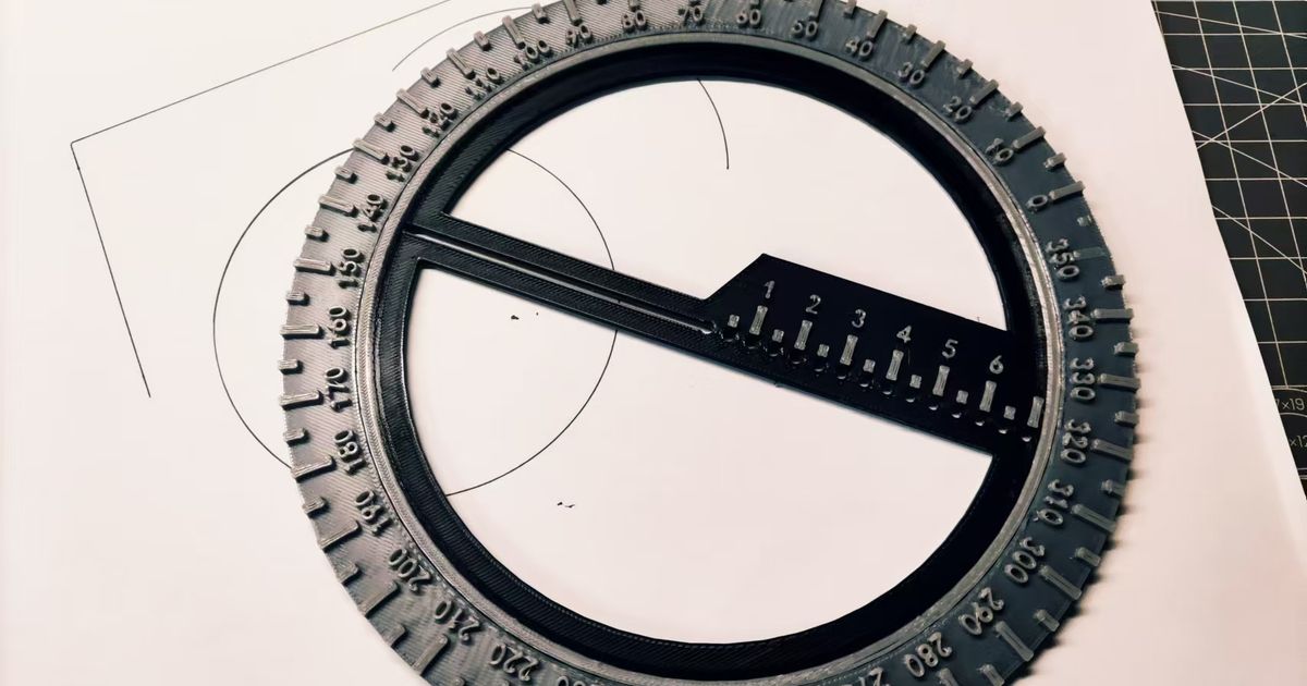 Protractor von Stephen_ws | Kostenloses STL-Modell herunterladen ...
