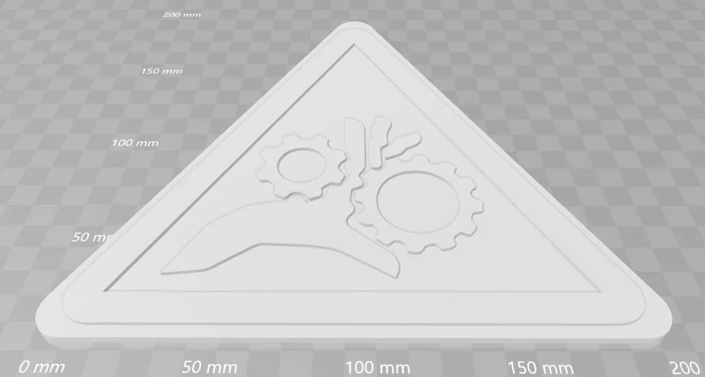 Warning Sign - Machine Gear, sign by Becker Thorne | Download free STL ...
