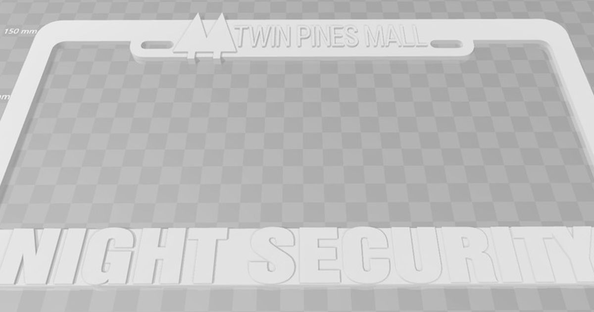 Twin Pines Mall - Night Security License Plate Frame, Back To The ...