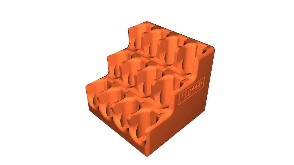 Gridfinity 2x2 Clipper Stand (12 lighters) by LexFran | Download free STL model | Printables.com