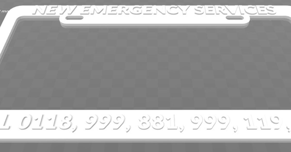 New Emergency Service, License Plate Frame, The IT Crowd by Becker ...