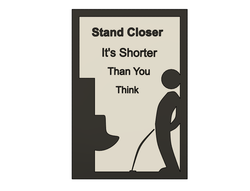 Wallart Urinal Sign by Dengamleninja | Download free STL model ...