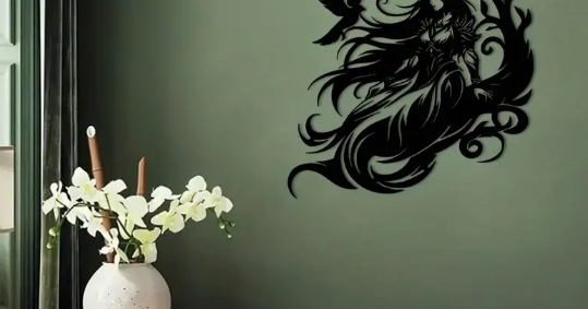 Raven and Elf Woman Wall Art by Jura Švébiš | Download free STL model ...