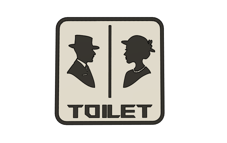 Toilet Sign by Dengamleninja | Download free STL model | Printables.com
