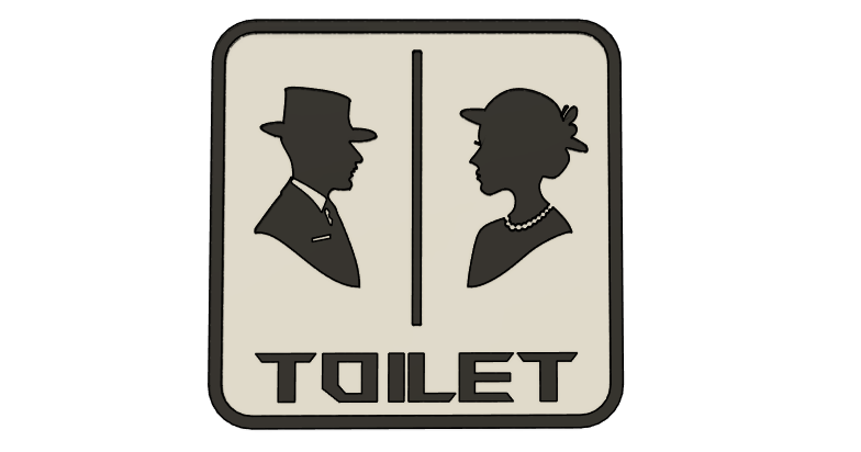 Toilet Sign by Dengamleninja | Download free STL model | Printables.com