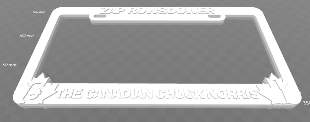 Zap Rowsdower - The Canadian Chuck Norris, license plate frame, MST3K ...