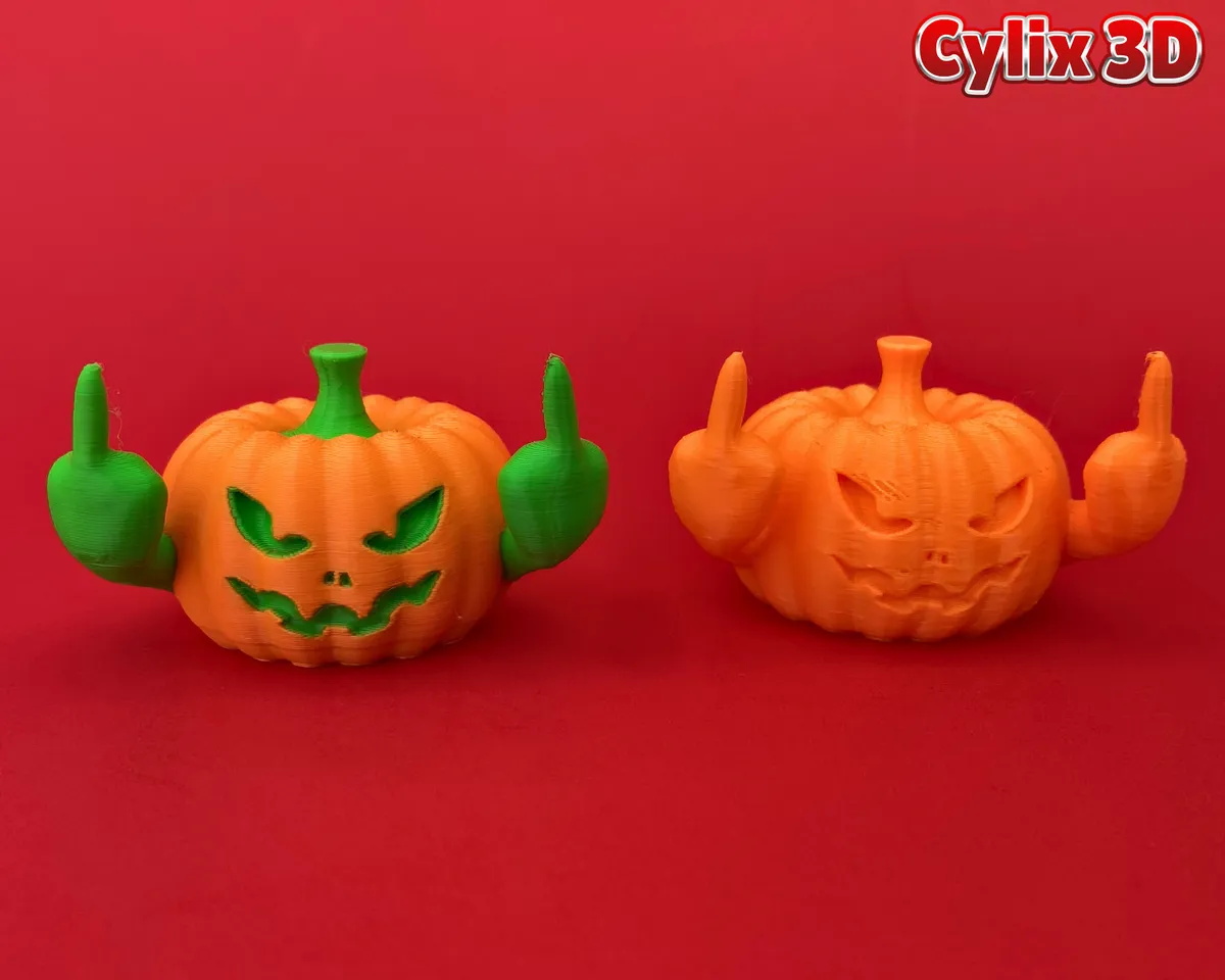 Pumpkin Middle Finger, Halloween 2024 by Cylix3D | Download free STL ...