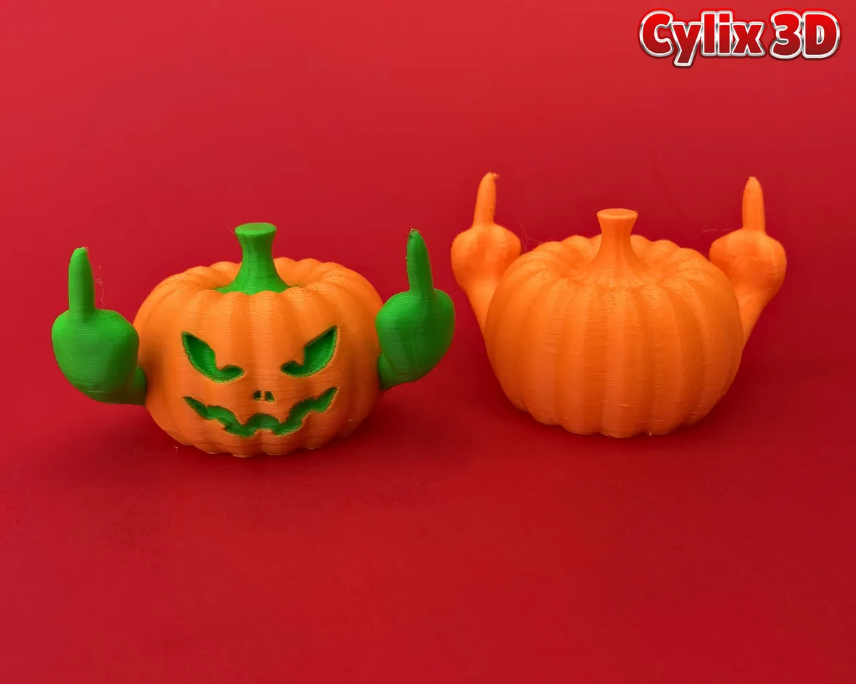Pumpkin Middle Finger, Halloween 2024 by Cylix3D | Download free STL ...