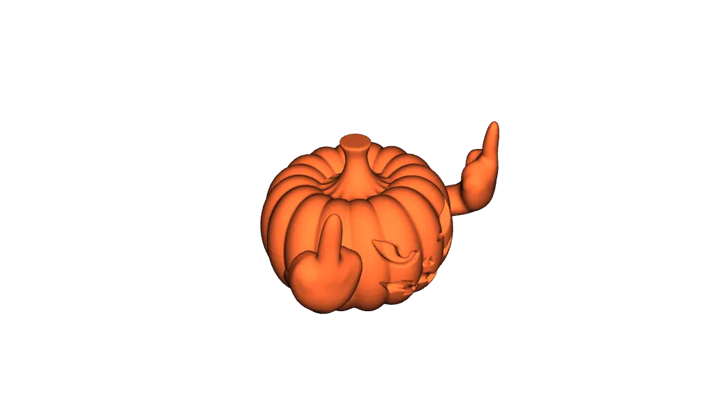 Pumpkin Middle Finger, Halloween 2024 by Cylix3D | Download free STL ...