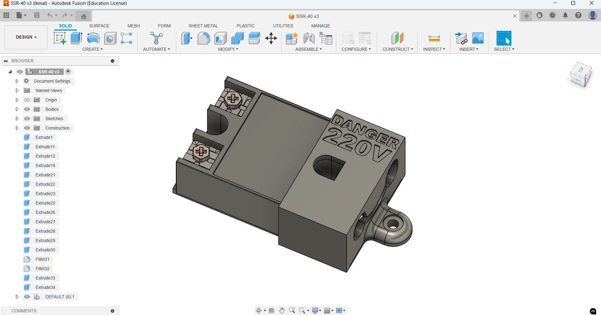 Solid State Relay (SSR) Cover by mrg3ar | Download free STL model ...