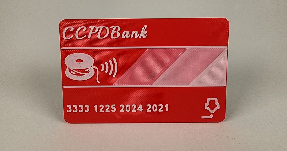 CCPD Bank Card by lacroserocks | Download free STL model | Printables.com