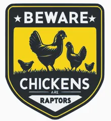 Sign: Beware raptor chickens by Nina Máčová | Download free STL model ...